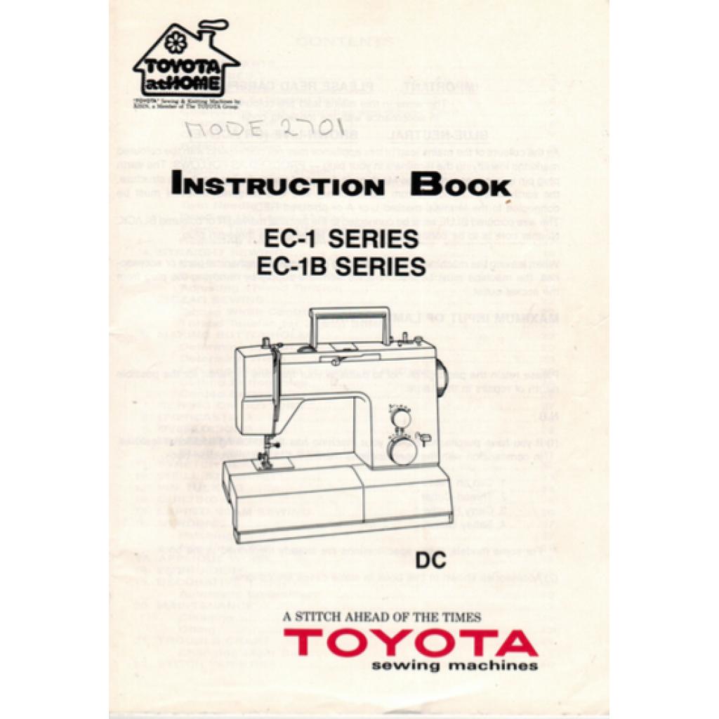 TOYOTA EC1 & EC1B Series (2202, 2701) Instruction Manual (Download)
